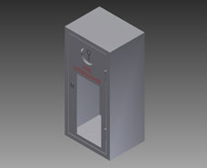 Fire Extinguisher Cabinet,4 kg, Cam Lock, SS304 - COMBAT